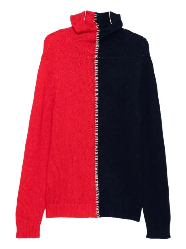 CHARLES JEFFRREY LOVERBOY Charles Jeffrey Loverboy Asymmetrical Roll Neck Jumper - Red