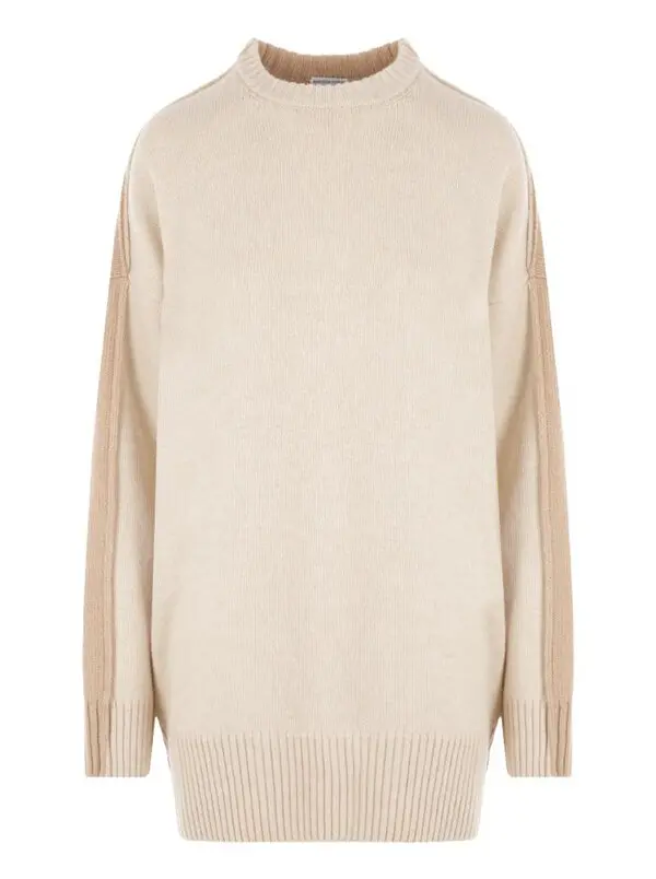 Bottega Veneta Two-toned Knitted Jumper - Nude