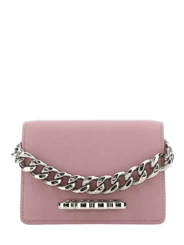 Alexander McQueen Four-ring Mini Crossbody Bag - Pink