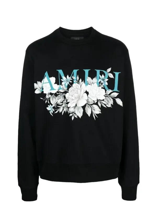 Amiri Logo-print Cotton Sweatshirt - Black