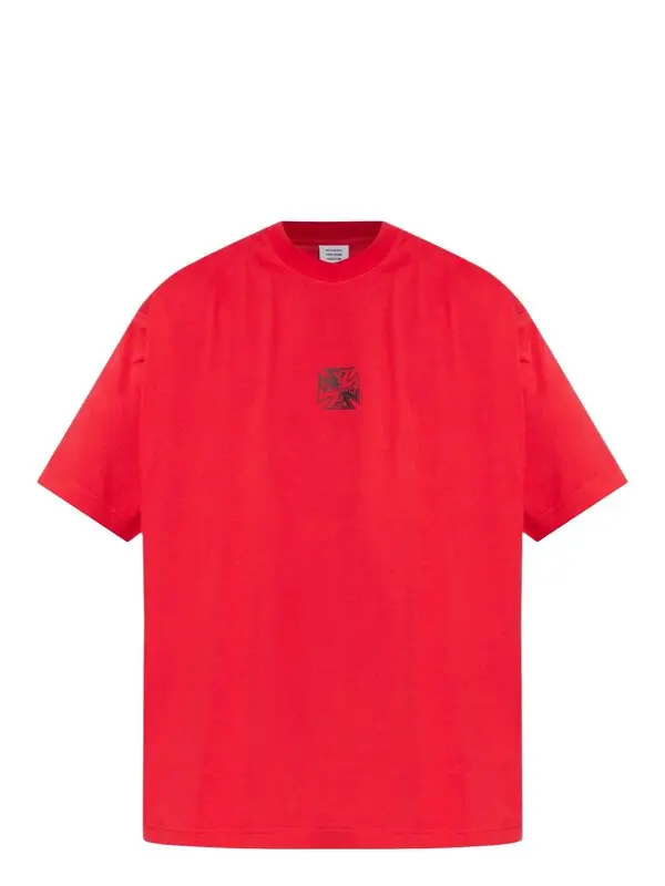 Vetements Graphic Logo Crewneck T-shirt - Red