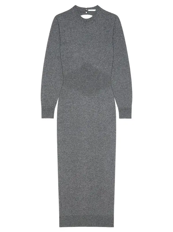 Givenchy Open Back Knitted Long Dress - Medium Gray