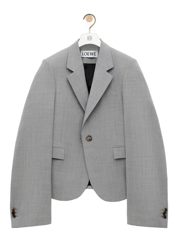 Loewe Single-breasted Tailored Blazer - Light Gray