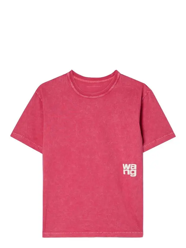 Alexander Wang Round Neck Short Sleeve T-shirt - Red