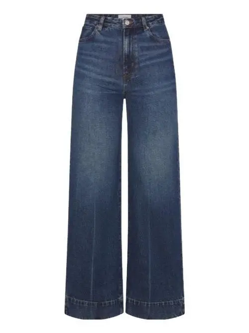 FRAME Wide-leg Trousers - Blue