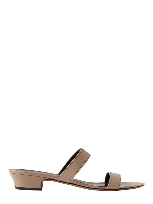 THE ROW Round Toe Slingback Sandals - Gray