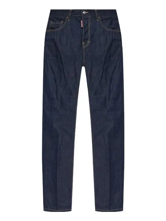 Dsquared2 Straight-leg Jeans With Logo Detail - Black