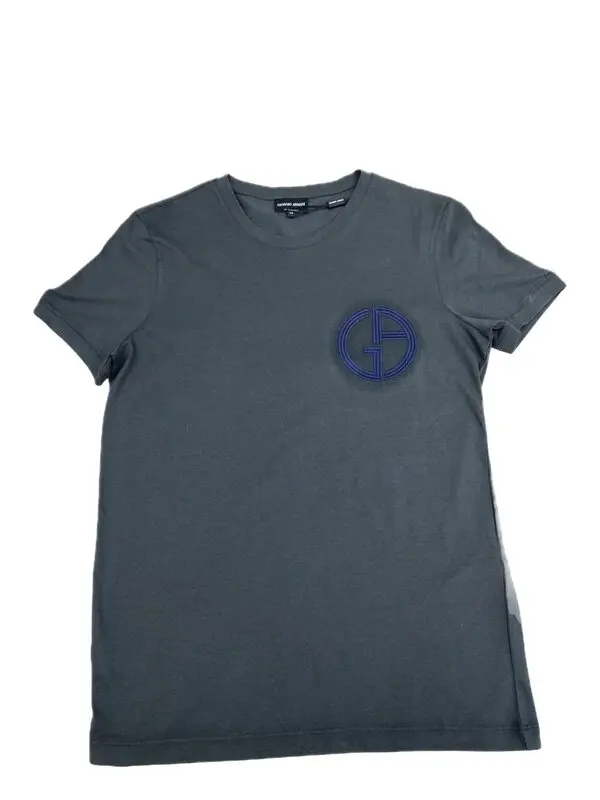 Giorgio Armani Round Neck Short Sleeve T-shirt - Black