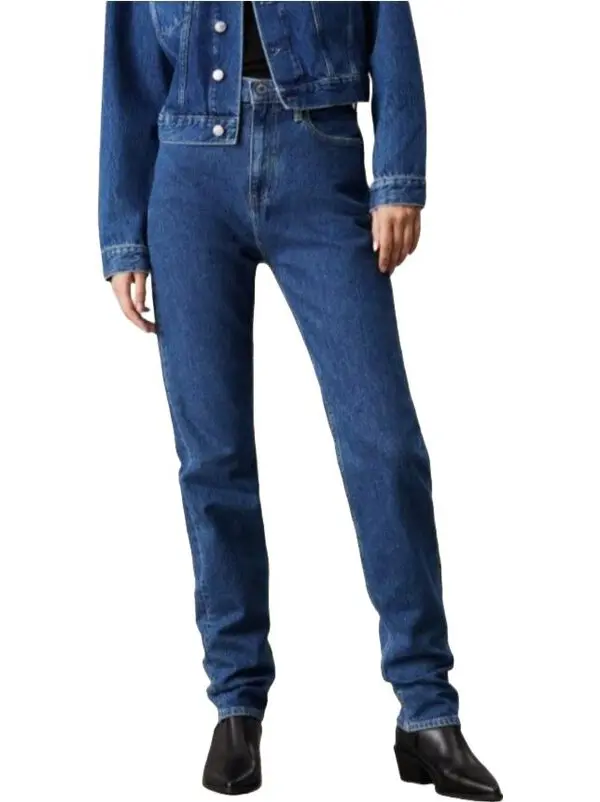 Calvin Klein High-waisted Belt Loop Jeans - Denim Blue