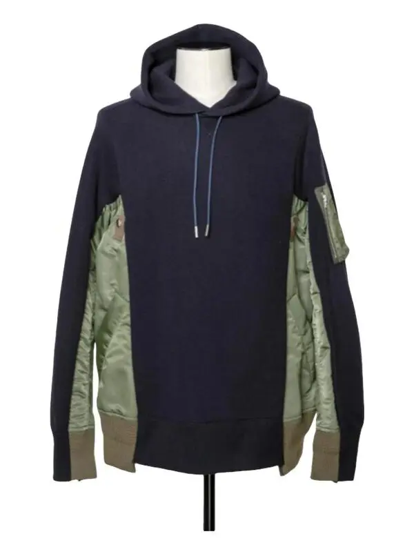Sacai Panelled Zip-pocket Hoodie - No