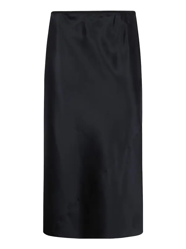 Dries Van Noten Elastic Waist Skirt With Back Slits - Black