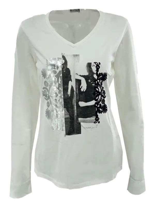 Emporio Armani V-neck Long-sleeve T-shirt - Gray