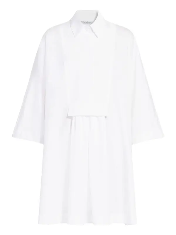 Max Mara Cotton Wide-sleeved Minidress - White