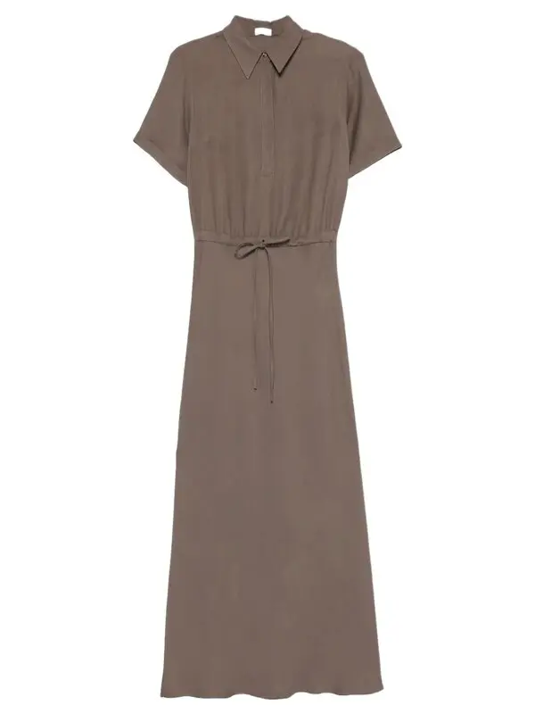 Brunello Cucinelli Belted Shirt Dress - Brown