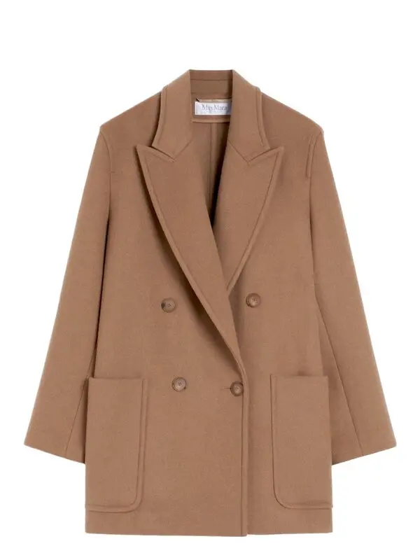 Max Mara Wool And Cashmere Double-breasted Jacket - Brown