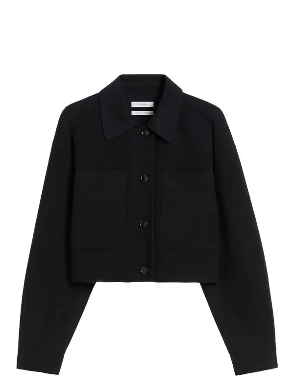 Max Mara Boxy Fit Buttoned Flap-pocket Jacket - Ultramarine Blue