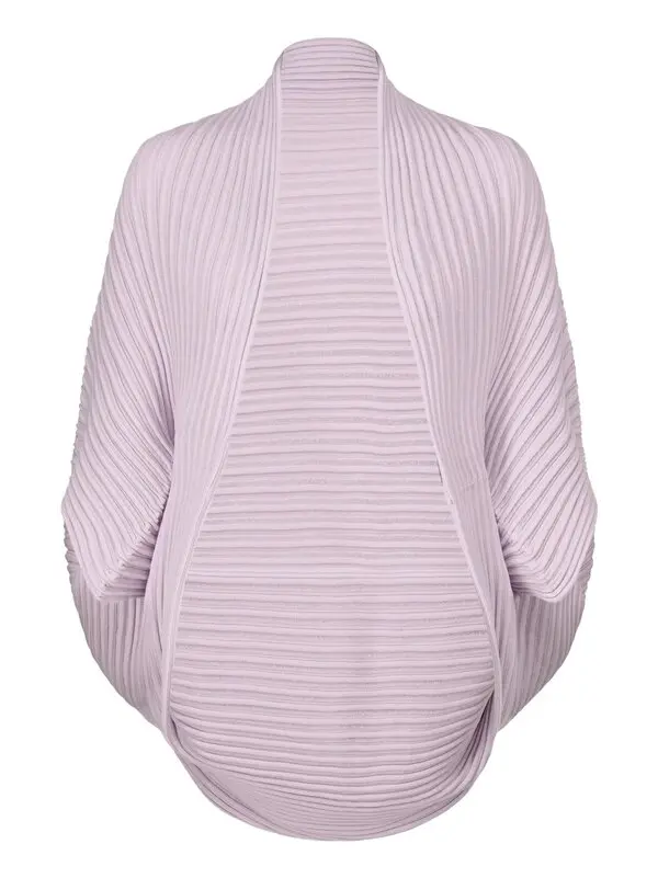 Issey Miyake Plissé-effect Cardigan - Light Wisteria Purple