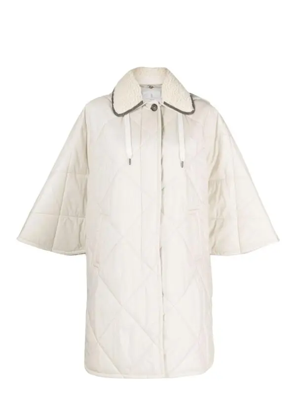 Brunello Cucinelli Quilted Coat - White