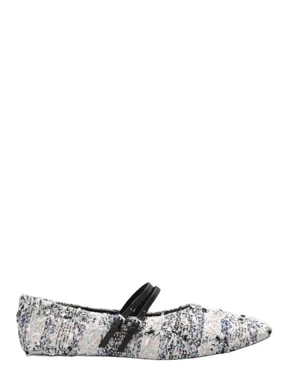 Tory Burch Strap Detail Ballet Flats - Black