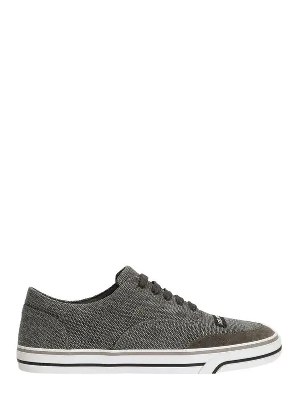 Dolce & Gabbana Sailing Linen Sneakers - Black