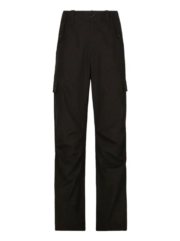 Dolce & Gabbana Logo Plaque Cargo Pants - Black