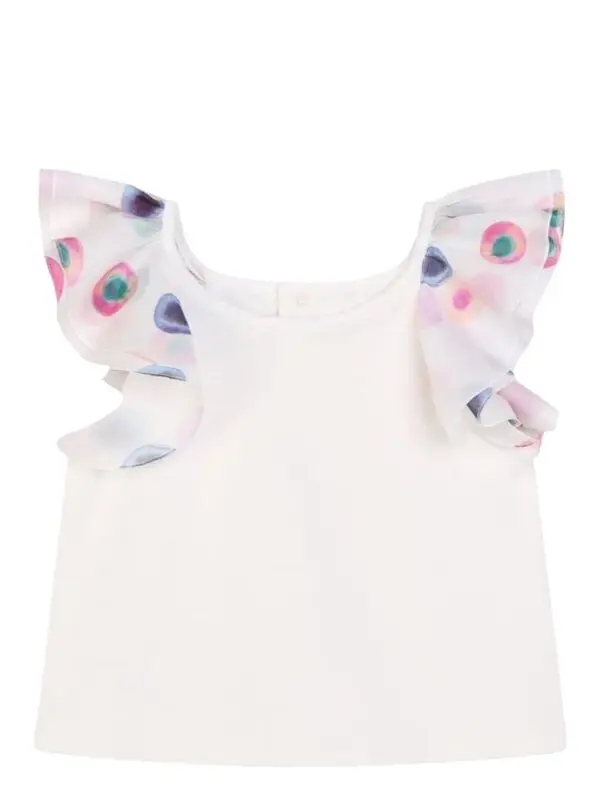 Chloé Logo Embroidered Sleeveless T-shirt - White
