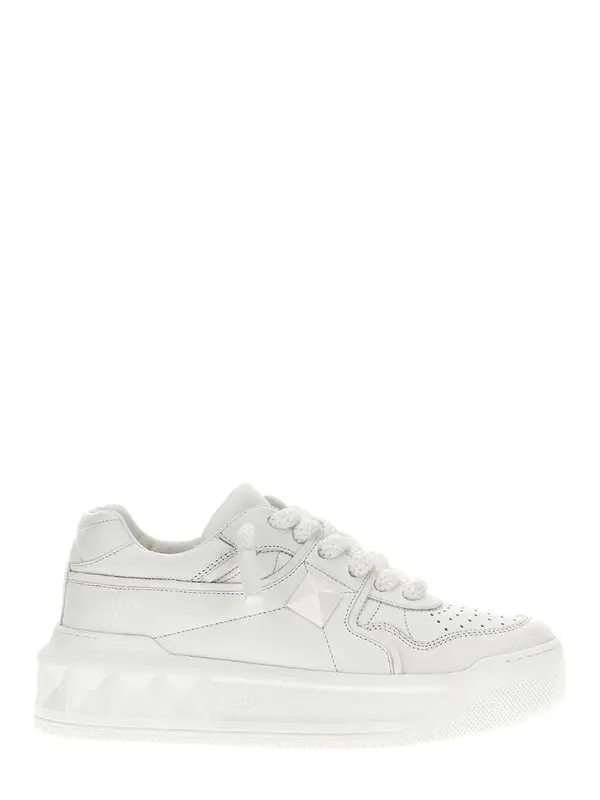 Valentino Garavani One Stud Xl Lace-up Sneakers - White