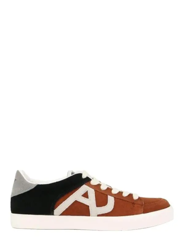 Emporio Armani Casual Sneakers With Stitching Detail - White