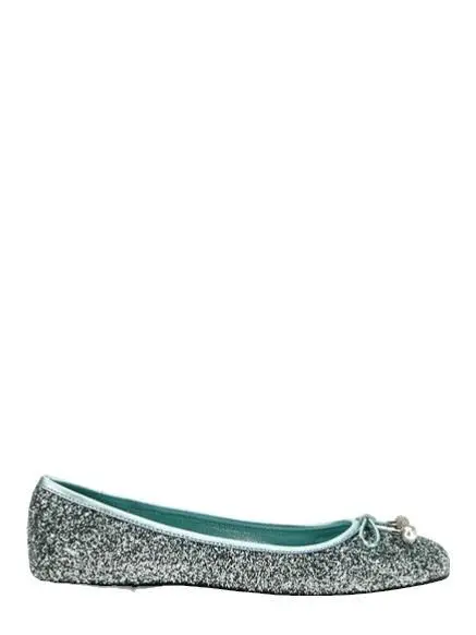 JIMMY CHOO Elme Ballet Flats With Bow Detailing - Green