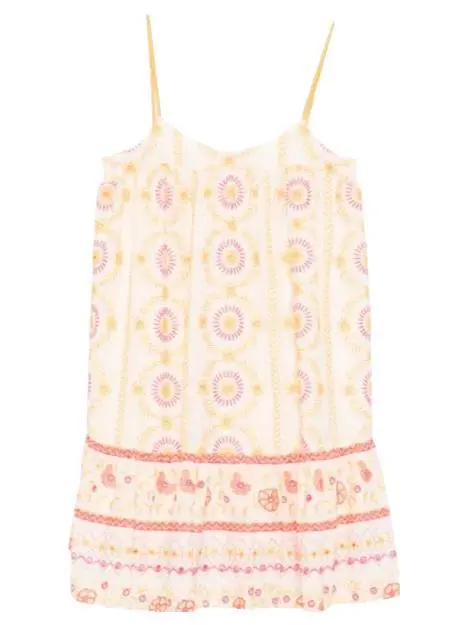 TWINSET Floral Embroidered Mini Dress - Nude