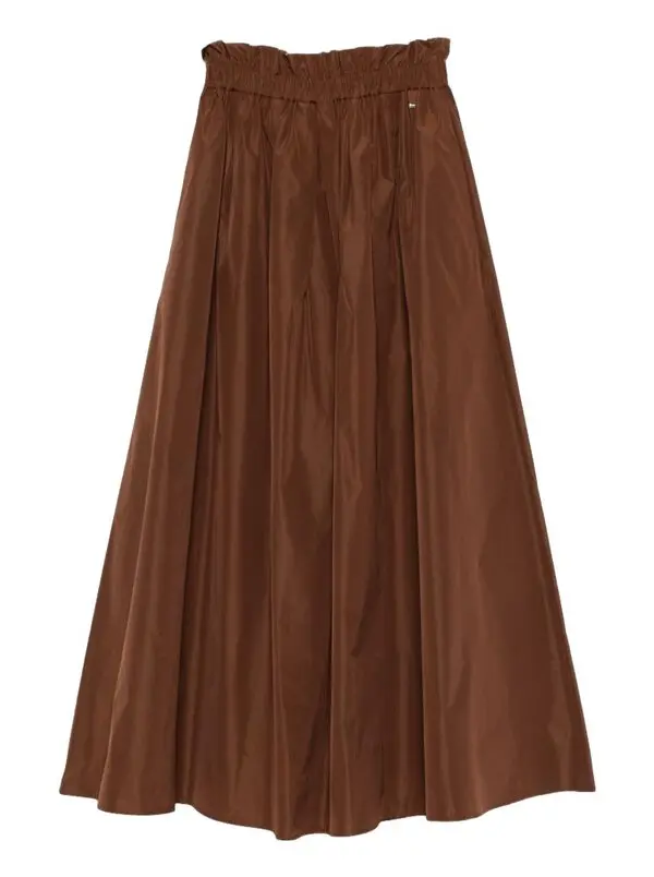 Herno A-line Elastic Waist Midi Skirt - Brown
