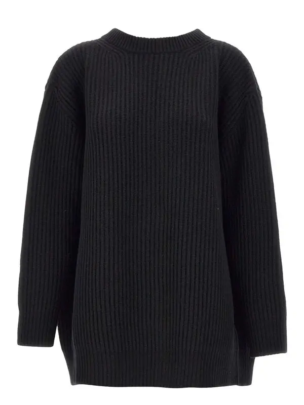 MAISON MARGIELA Long-sleeved Crewneck Jumper - Black