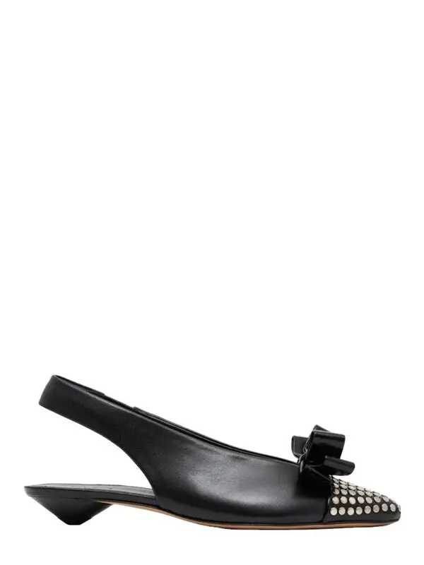Chloé Bow Detail Slingback Sandals - Black