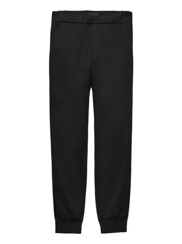Prada Technical Fleece Trousers With Duchesse Details - Black