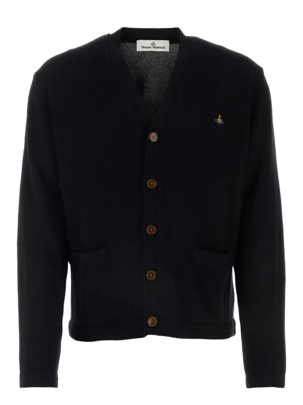 VIVIENNE WESTWOOD Orb Embroidered Buttoned Cardigan - No
