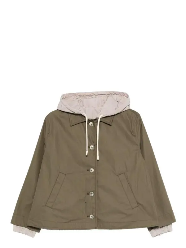 Herno Hooded Jacket With Single-breasted Closure - Green