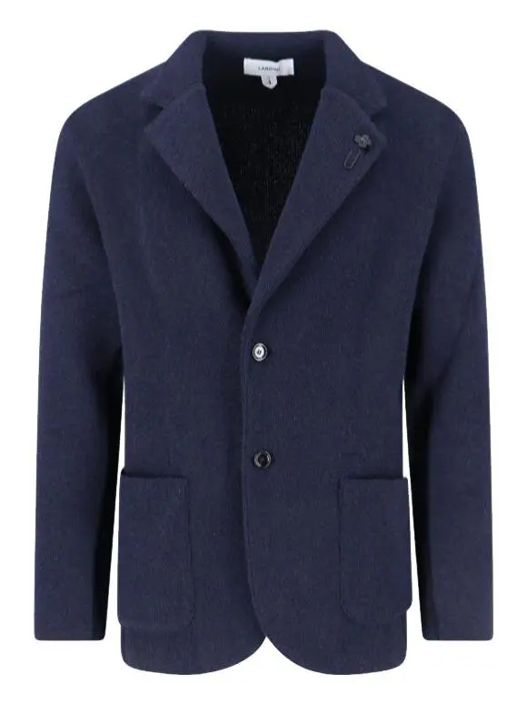 LARDINI Single-breasted Cashmere Blazer - Black