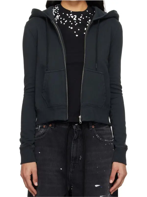 MAISON MARGIELA Hooded Zip-up Jacket - Black