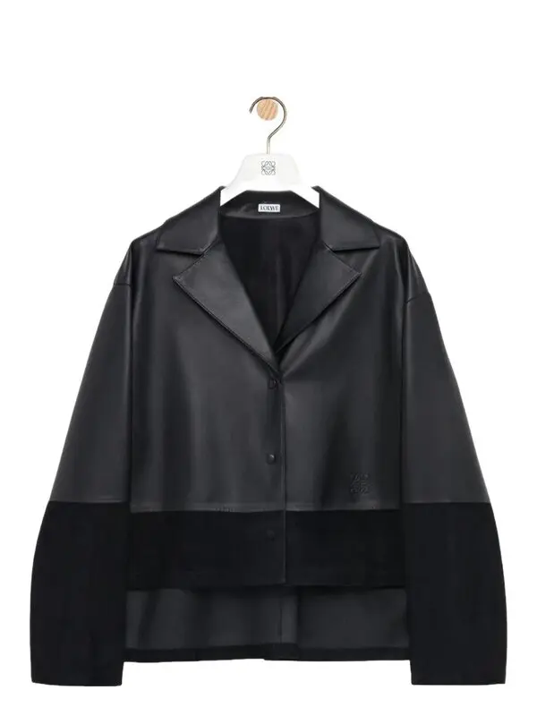 Loewe Paneled Button-up Blouse - Black