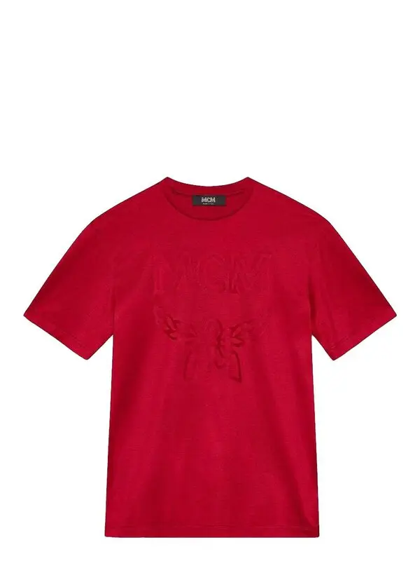 Mcm Logo Embossed T-shirt - Red