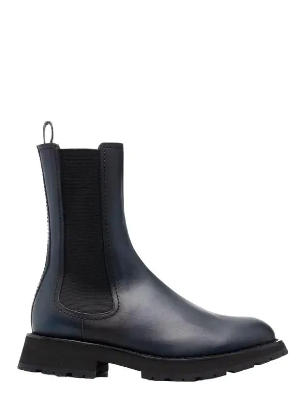 Alexander McQueen Logo Chelsea Ankle Boots - Blue