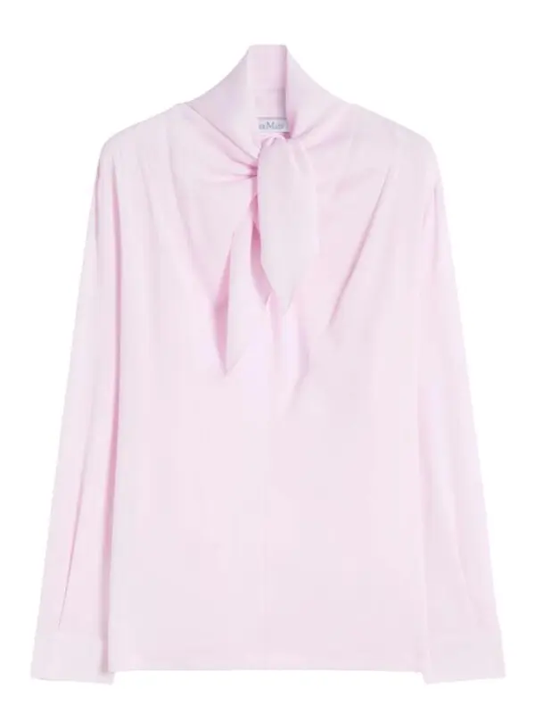 Max Mara Badia Blouse With Logo Buttons - Pink