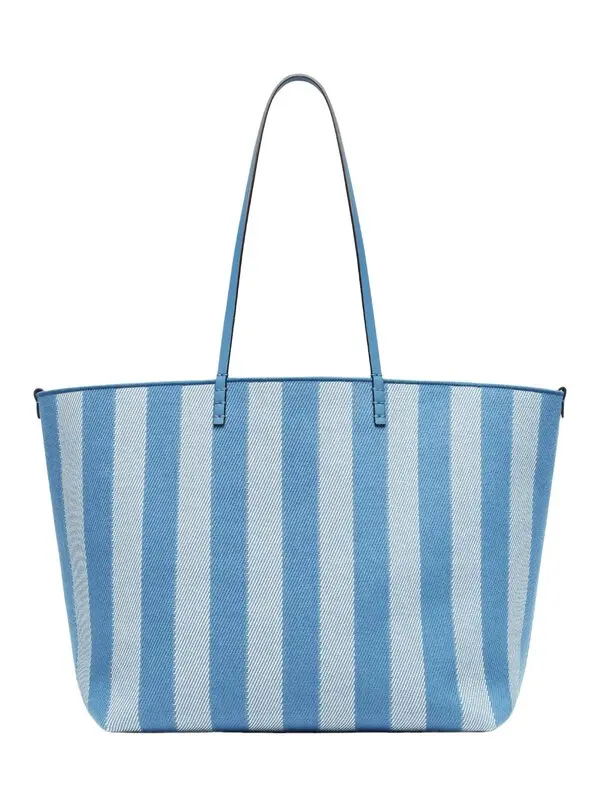 Fendi Roll Striped Reversible Tote Bag - Blue