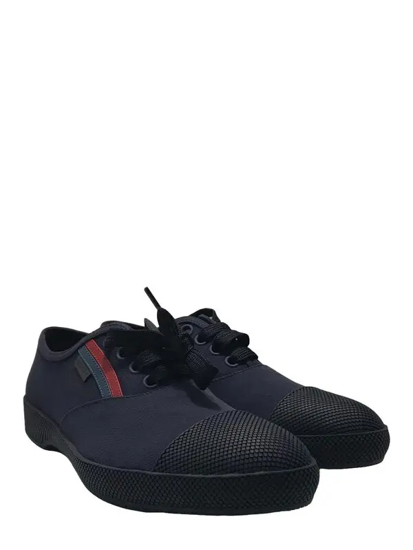 Prada Round Toe Lace-up Casual Sneakers - Baltic Sea Blue