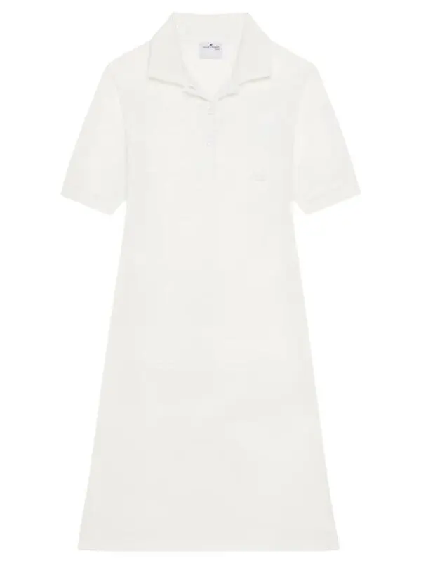COURREGES Mini Piqué Polo Dress - Natural Beige