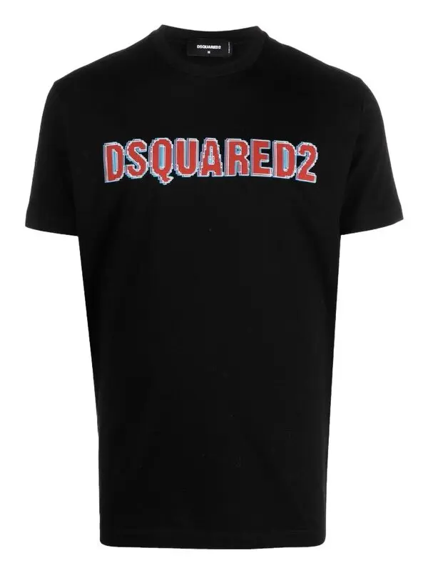 Dsquared2 Logo Printed Crewneck T-shirt - Black