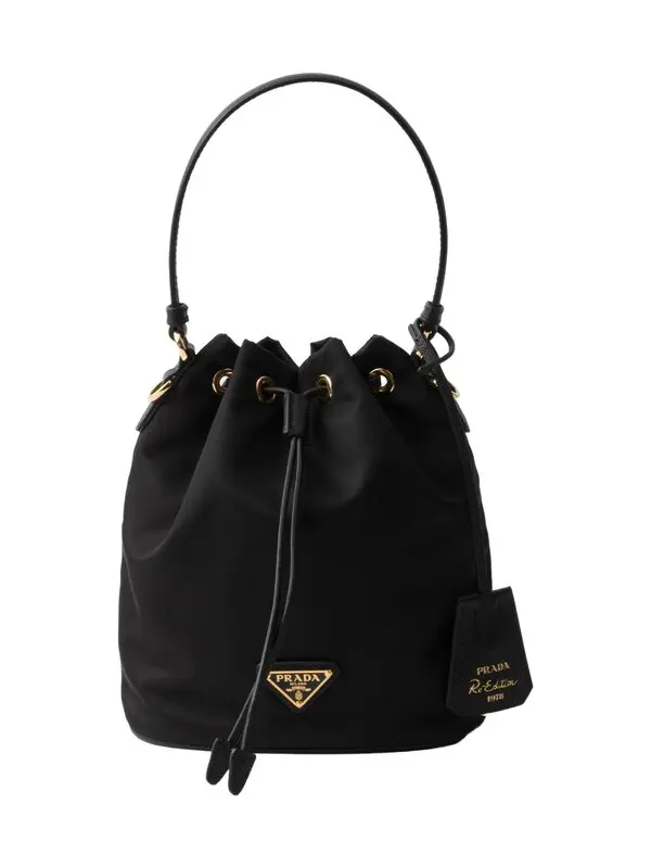 Prada Re-edition 1978 Drawstring Mini Bucket Bag - Black