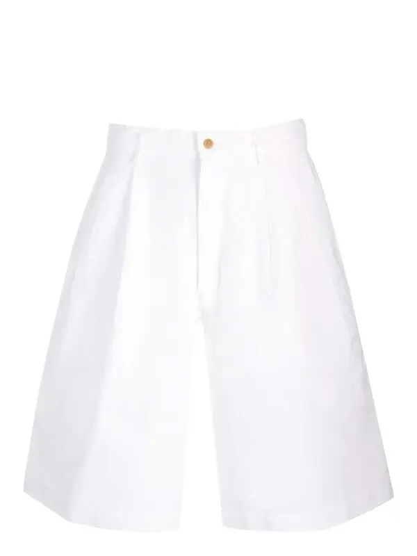 Comme Des Garçons Knee-length Twill Shorts - White