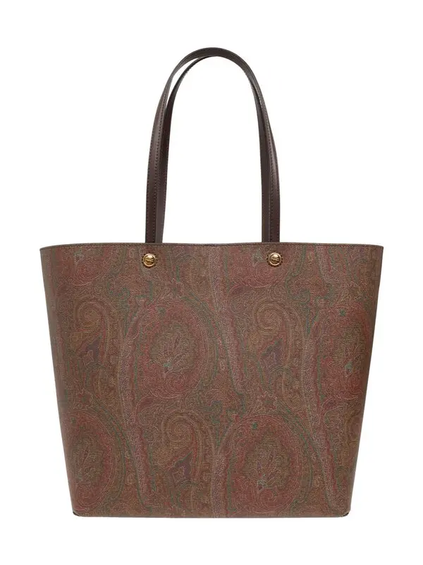 Etro Paisley Printed Shopper Bag - Brown