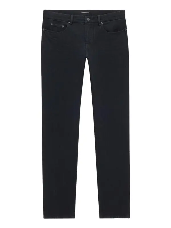 Saint Laurent Low-rise Jeans In Carbon Black Denim - Ordinary Carbon Black